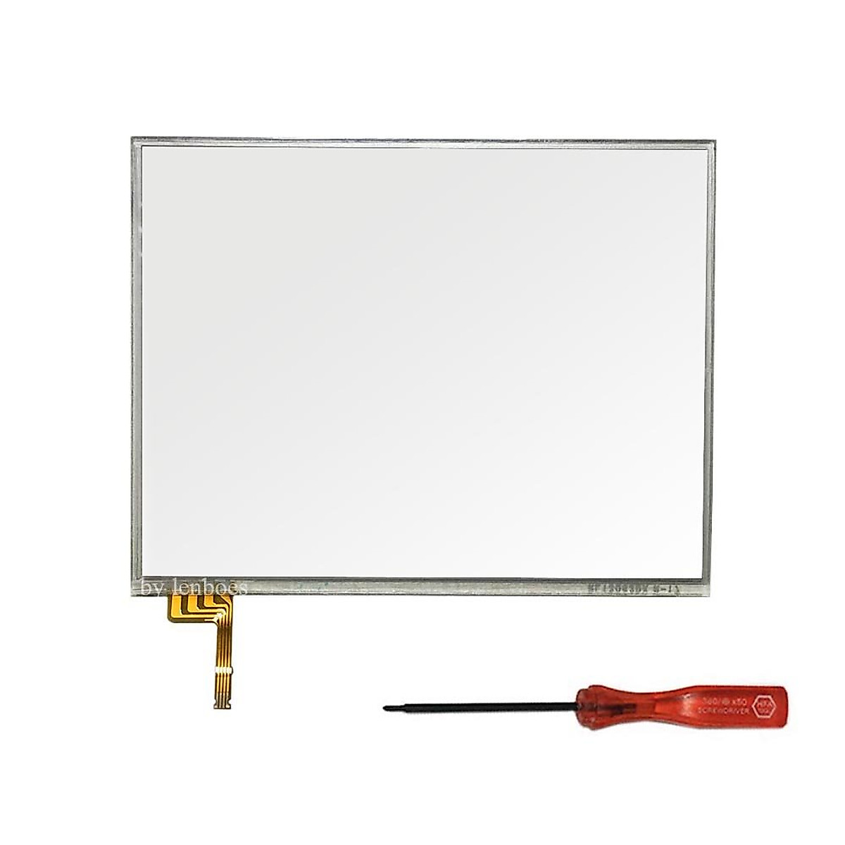 lenboes Front Outer Panel Touch Screen Digitizer Repair Replacement Glass Lens (NO LCD Screen) with Y-tool for Nintendo 3DS XL LL Console (NOT for New 3DS XL LL 2015)