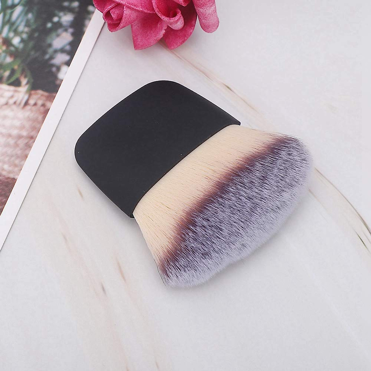 Mini Makeup Brush Soft Hair Loose Powder B Brush base Brush Beauty Tool for Blending Liquid, Cream or Powder Cosmetics (Black)