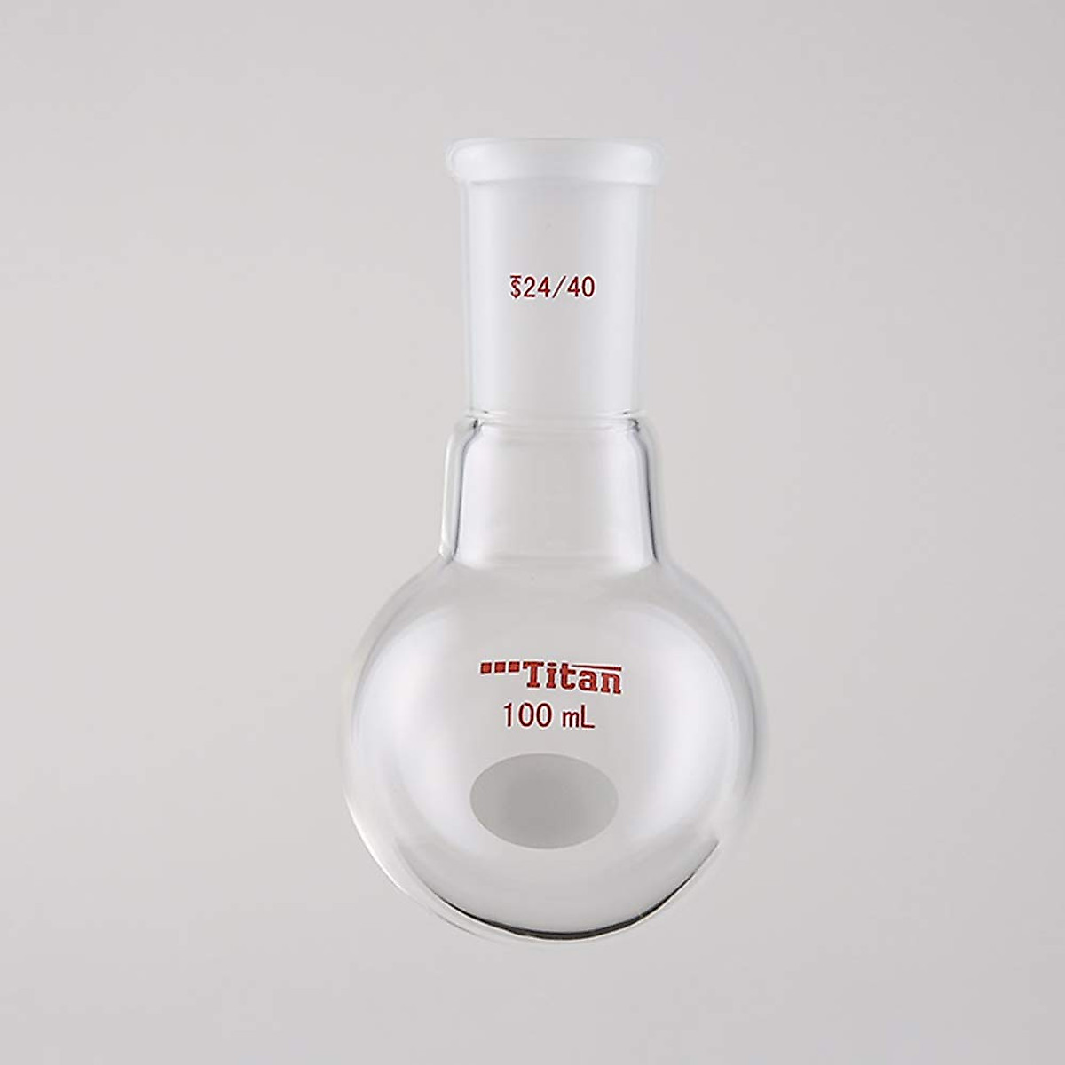 ADAMAS-BETA Lab Boiling Flasks 100ml Single Neck Boiling Flasks Borosilicate Glass with 24/40 Standard Taper Outer Joint