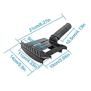 QIQIRO Livestock Shedding Comb Cattle Grooming Combs Metal Livestock Brush Tools Cow Cattle Brush Bull Hair Brush Grooming for Horse, Cattle,Sheep (Black), 7.87 X 5.5