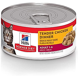 Hill's Science Diet Canned Wet Cat Food, Adult, Tender Chunks & Gravy Recipes, 5.5 oz. Cans, 24-Pack
