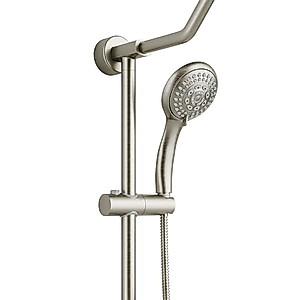 PULSE ShowerSpas 1011-III-BN Kauai III Shower System with 8" Rain Showerhead, 5-Function Hand Shower, Adjustable Slide Bar and Soap Dish, Brushed Nickel Finish