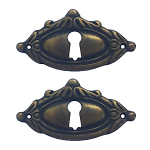 Nesha Design Components Victorian Style Keyhole Cover Escutcheons 2 Pcs