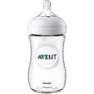 Philips Avent Natural Baby Bottle, Clear, 9oz, 5pk, SCF013/57