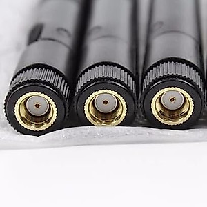 1.3ft 2X 10dBi WiFi Bluetooth Antenna Dual Band Omni Directional Antenna 2.4Ghz/5Ghz RP-SMA Male Long Range for Wireless Wi-Fi Router Network Devices PC Camera WiFi 6 Adapter Desktop PC USB Adapter