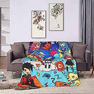 DG1S2A11A Fashion Flannel Blanket The_KREW Soft Throw Blanket Ultra-Soft Micro Fleece Blanket for All Season