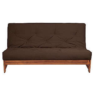TRUPEDIC Standard Futon Mattress, Full, Suede Chocolate