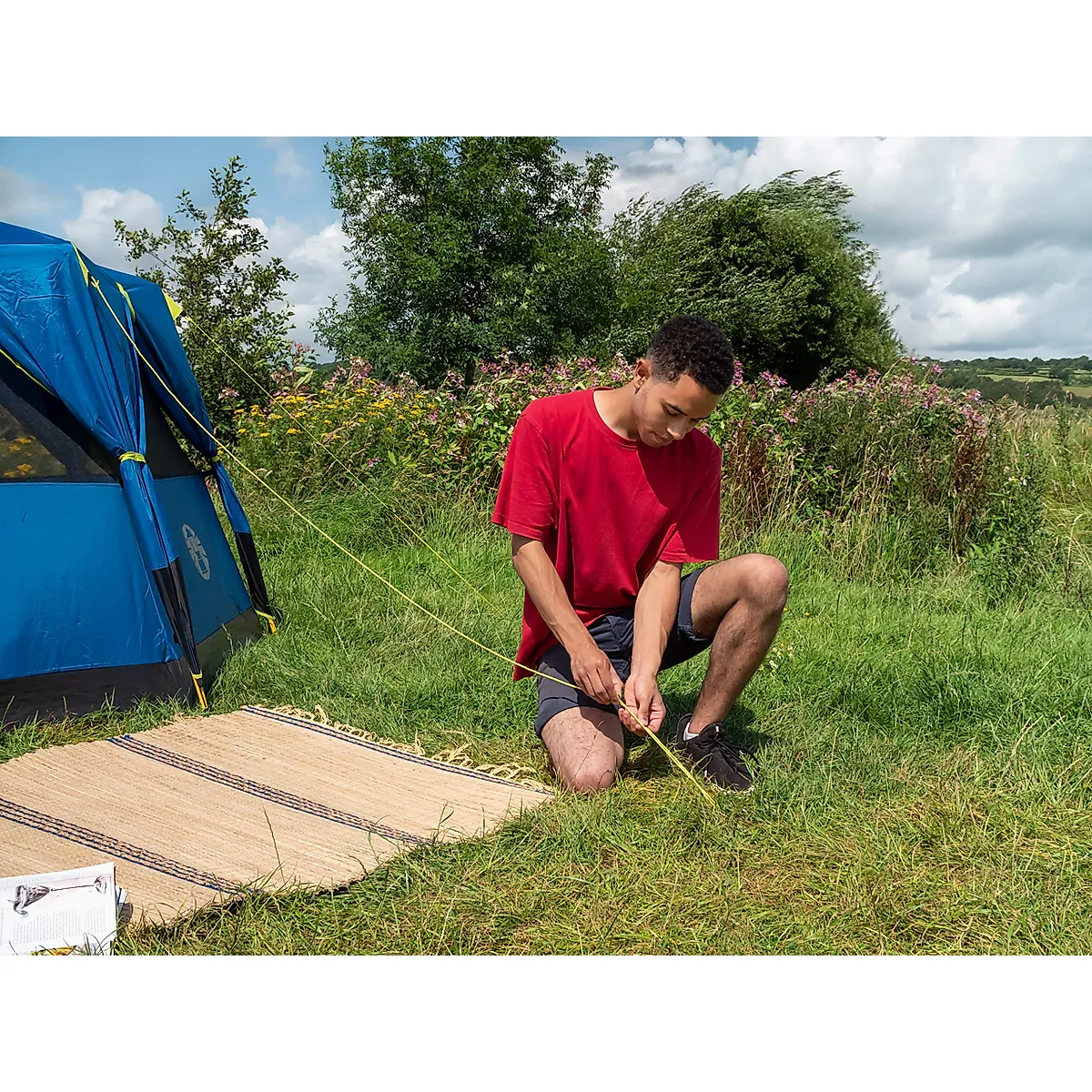 Coleman Tent Octago, 3 Man Tent Ideal for Camping in The Garden, Dome Tent, Waterproof 3 Person Camping Tent with Sewn-in Groundsheet