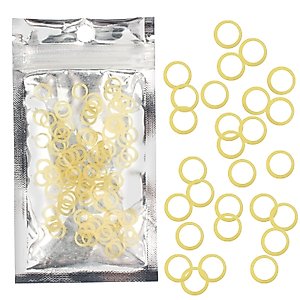 Sihuuu 100 PCS Orthodontic Elastic Rubber Bands, 1/4 Inch Free Elastic Placer, Orthodontic Elastics Small Rubber bands for Braces, Hair Braids, Dreadlocks, Fix Tooth Gap