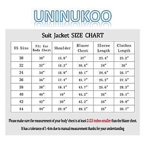 UNINUKOO Mens Blazer Jacket Casual 2 Buttons Suit Jacket Single Breasted Sport Coats Modern Wedding Tux Blazer US Size 32 Navy