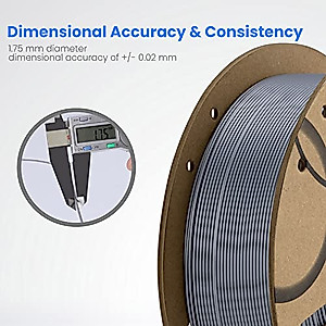 ELEGOO PLA Filament 1.75mm Black 2KG, 3D Printer Filament Dimensional Accuracy +/- 0.02mm, 2 Pack 1kg Cardboard Spool(2.2lbs) 3D Printing Filament Fits for Most FDM 3D Printers