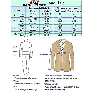 PJ PAUL JONES Men Casual Sport Coat Lightweight 2 Button Regular Fit Blazer Notch Collar Suit Jacket Stretch Performance Sportcoat Khaki