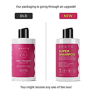 Arata Regenerating 5-in-1 Super Shampoo | Ayurvedic Onion Oil, Bhringraj, Apple Cider Vinegar, Argan Oil | Reduces Hair Fall & Thinning With Aging | For Women & Men - 10 Fl Oz