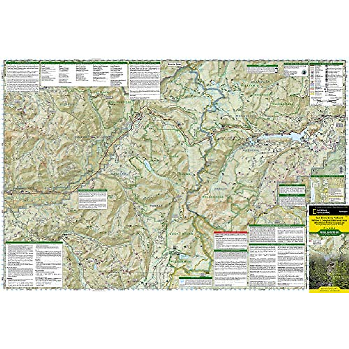 Goat Rocks, Norse Peak and William O. Douglas Wilderness Areas Map [Gifford Pinchot, Mt. Baker-Snoqualmie, and Okanogan-Wenatchee National Forests] (National Geographic Trails Illustrated Map, 823)