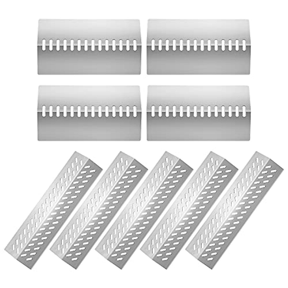 Folocy 17 5/8" Grill Heat Plates Flame Tamer BBQ Gas Grill Replacement Parts for Bull 16520, 16521 16631, 16670, Cal Flame G Series 5 Burner Grill G5 BBQ18G05 BBQ19P05 P5, Brahma 57568, 18 GA
