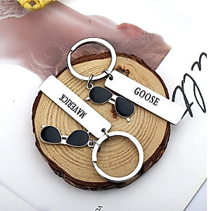 CHOORO Set of 2 Best Friend Keychain Set BFF Jewelry Fans Gift(M&G Set Keychain)