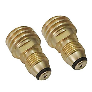 NGHTMRE 2X Propane Tank Adapter Converts for LP Tank Service Valve for QCC1/Type1 Hose or Regualtor - Old to New Outlet Brass Refill Adapter