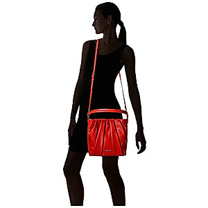 Calvin Klein Myla Novelty Large Hobo Shoulder Bag, Crimson