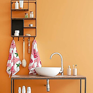 Hands Towels of 2 Piece for Bathroom,Strawberry Soft Towel Set Highly Absorbent Fingertip Towels for Children and Adults