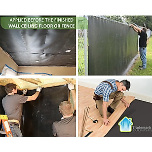 Trademark Soundproofing Mass Loaded Vinyl 1lb - MLV Soundproofing for Wall Sound Barrier - Sound Insulation - Made in USA (4' x 25' (100 sf))