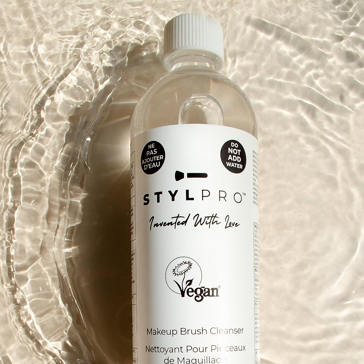 stylPro Stylideas Makeup Brushes Cleaner Solution - Professional Makeup Sponge Liquid Cleanser - Alcohol & Sulphate Free - Deep Clean Greasy Foundation - Gentle Conditioning for Soft Finish - 16.9 oz