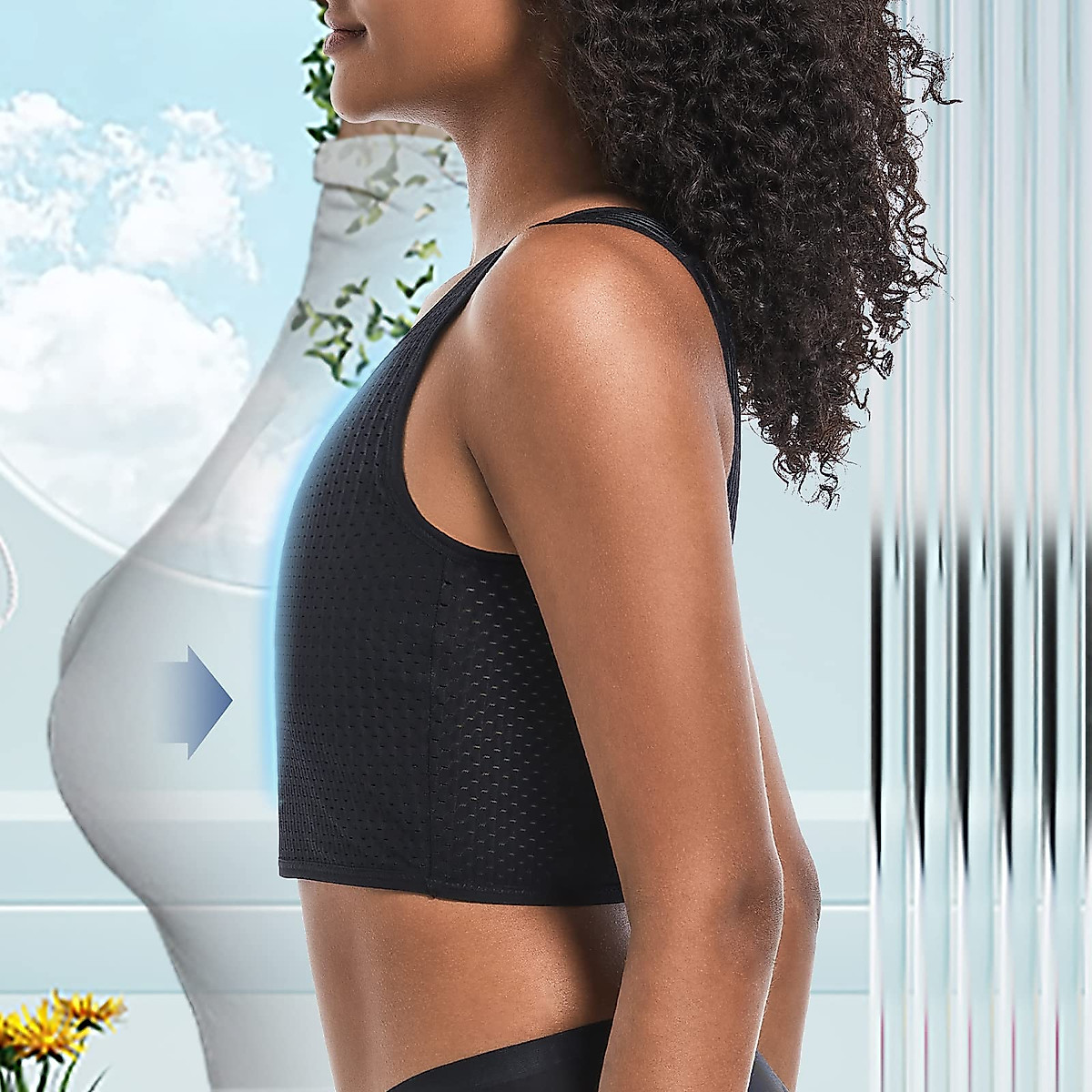 LGBT UNICORNS Chest binder for Women, Black