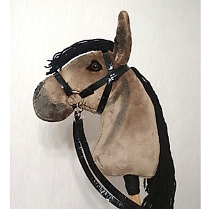 Hobby horse for kids A4 Chestnut hobby horse on stick