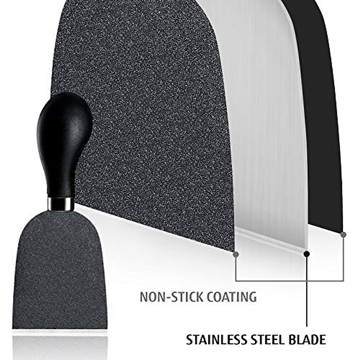 hecef Cheese Knife Set of 4, Non-Stick Coated Gift Set for Christmas, Anniversary, Party, Housewarming, Picnic, Birthdays, Wedding(Black)