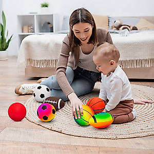 EVERICH TOY Balls for Toddlers 1-3 Balls for Kids Toddler Ball Toddler Sports Balls - Set of 7 Sports Balls,Ball Toys for Toddlers 1-3,Baby Sports Balls