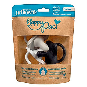 Dr. Brown's HappyPaci 100% Silicone Pacifier, Flexees Beaded Teether Rings, and Lovey Pacifier Holder & Teether Clip, Red Panda