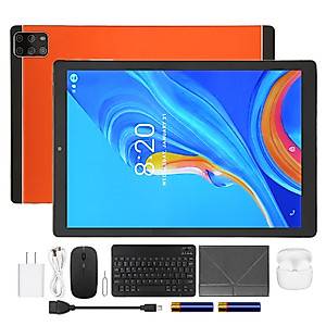 Haofy 10.1 Inch Tablet, 100‑240V 2 in 1 Tablet MT6735 Deca Core 8800mAh Dual Speakers for Work for Android 12 (US Plug)