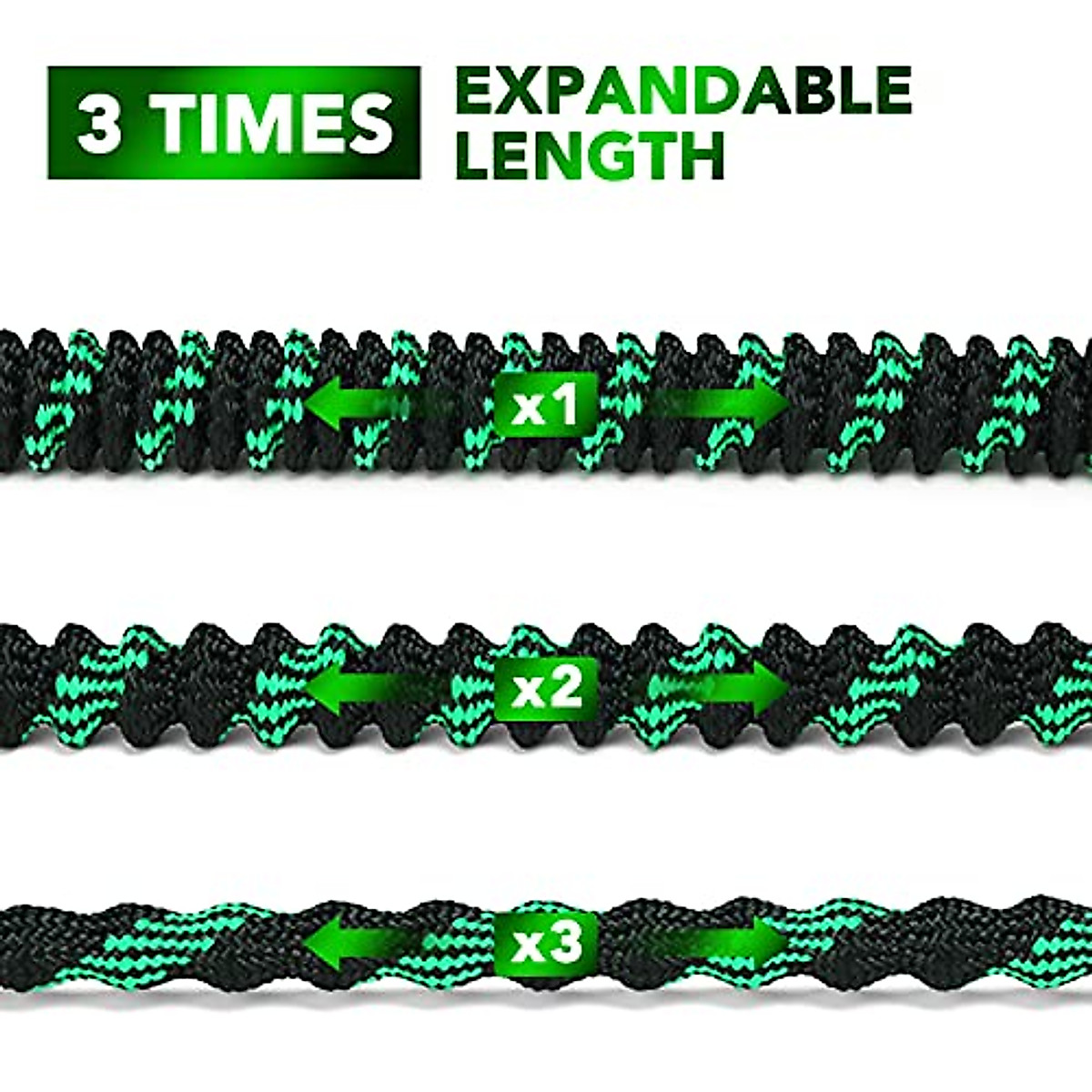 WOHOUS Expandable Garden Hose 100ft - 9 Function Spray Nozzle and 4-Layer Latex Core with 3/4" Solid Brass Fittings, Anti-Leakage Retractable Garden Hose (100 FT- Green)