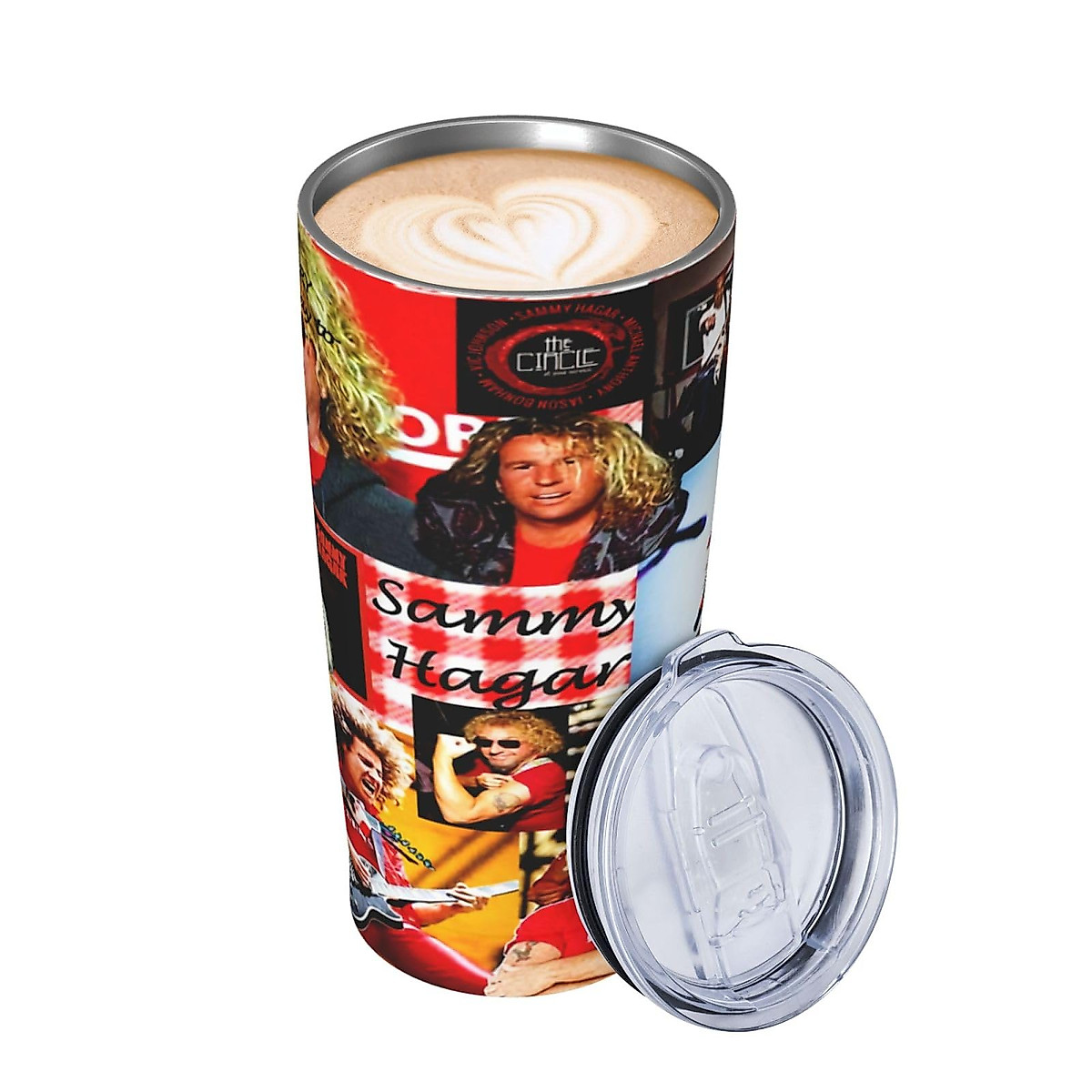 XULVYOU Sammy Music Hagar Insulated Tumblers with Lid and Straws 20oz Stainless Steel Vacuum Travel Coffee Mugs Tea Cups