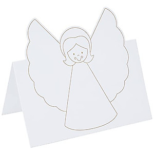 Baker Ross EX822 Christmas Angel Pop Up Cards - Pack of 8, for Children to Make and Embellish This Festive Season