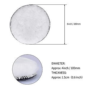 BAYTORY 8 Pcs Wool Polishing Buffing Pad Set, 4 inch Synthetic Polisher Wheel with M10 Thread Backing Plate and Drill Adapter for Car Polishing, Buffing and Cutting