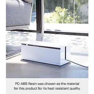 Yamazaki Home Cable Box - Outlet Cord Storage Organizer, Cover Protector ABS Plastic One Size White