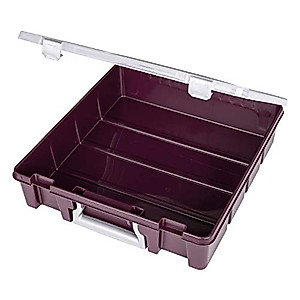 AB Designs 6955ABDP Super Satchel 1-Compartment Open Core, Stackable Home Storage Organization Container, Plum
