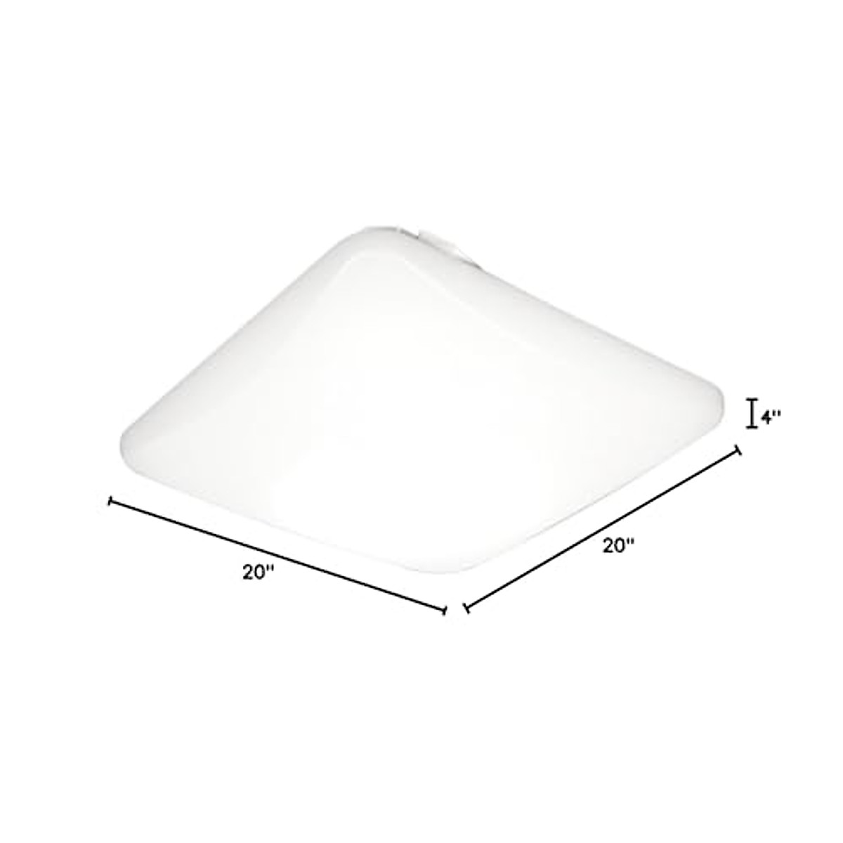 Lithonia Lighting FMLSDL 20 35840 M4 20-Inch Dimmable LED Square Flush Mount, ,4000 Lumens, 120 Volts, 44 Watts, Damp Listed White