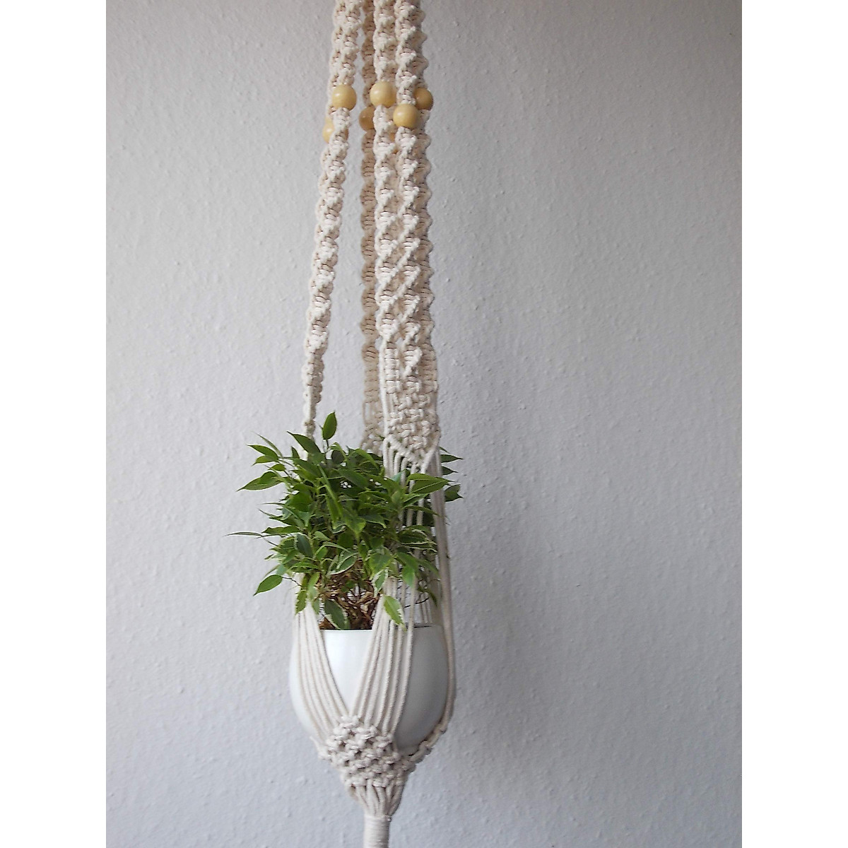 Macrame plant hanger-cotton rope -42 inches (110 cm) long-macrame shelf-candle holder- pot hanger or macrame hanging table