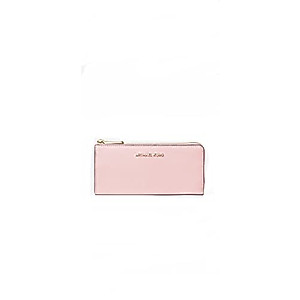 Michael Kors Jet Set Travel Large Logo Quarter-Zip Wallet (Powder blush)
