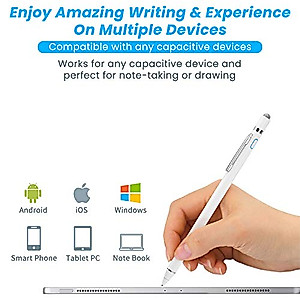 Stylus Pen for Amazon Fire HD 10 Tablet, EDIVIA Digital Pencil with 1.5mm Ultra Fine Tip Pencil for Amazon Fire HD 10 Tablet Stylus, White