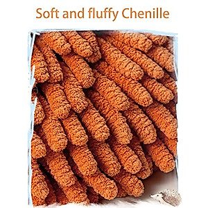 PIAOPIAO 2 Pack Cute Animal Chenille Hand Towels, Fuzzy Ball Hand Towel with Loop, Hanging Hand Towels for Bathroom, Kitchen (Yellow)