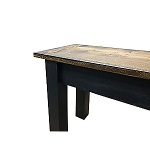 Dark Walnut and Black Bench (36)