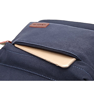 kayond Casual Style Lightweight canvas Laptop Bag/Durable Travel backpacks/Rucksack for Men&Women/Fashion Backpack Fits 15 inch Notebook (navy blue)