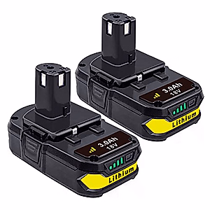 DTK 2Packs 3.0Ah Battery Replacement for Ryobi 18V ONE+ Battery P104 P105 P102 P103 P107 18V Lithium Battery
