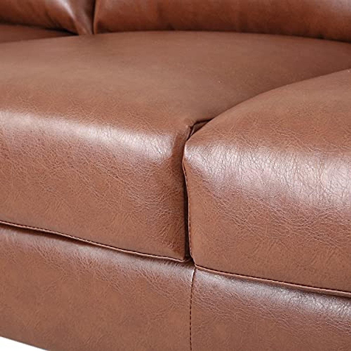 Christopher Knight Home Brockbank Sofas, Cognac Brown + Silver