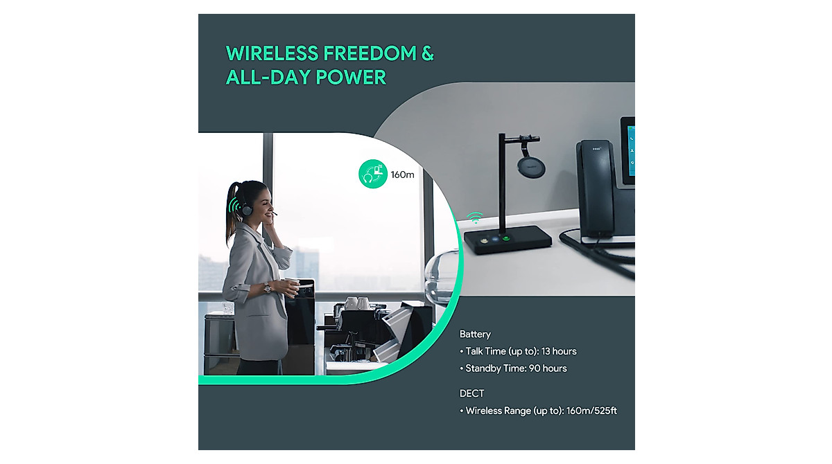 Yealink WH62 Wireless Headset - Clear Calls & Comfort