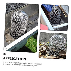 Uonlytech 6 Pcs Leaf Filter Gutter Extension Gutter Guards Gutter Downspout Expandable Gutter Guard Flexible Downspout Expandable Downspout Filter Strainer Aluminum Scalable Filter Material