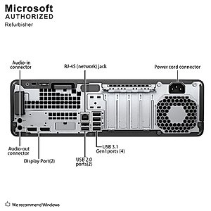 HP EliteDesk 800 G3 Small Form Factor PC, Intel Core Quad i7 6700 up to 4.0 GHz, 16GB DDR4, 3TB, WiFi, BT 4.0, VGA, DP, Win 10 Pro 64-Multi-Language Support English/Spanish/French(Renewed)