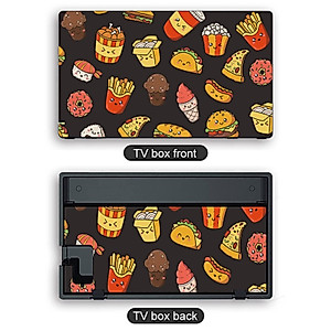 Comic Fast Food Switch Skin Sticker Full Wrap Cover Decal Protective Film Sticker for Switch